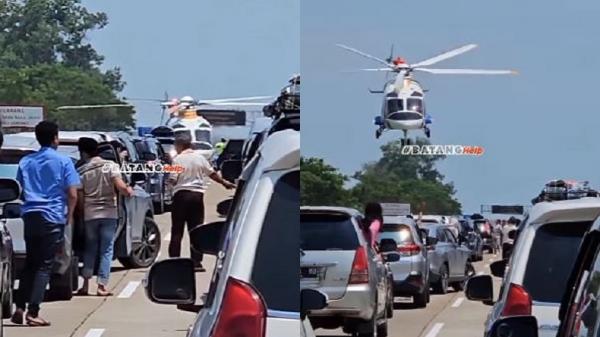 Momen Helikopter Mendarat di TKP Kecelakaan Bus Rosalia Indah di Tol Batang Momen Helikopter Mendarat di TKP Kecelakaan Bus Rosalia Indah di Tol Batang