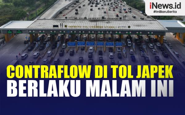 Infografis Arus Balik 2024, Contraflow di Tol Japek Berlaku Malam Ini