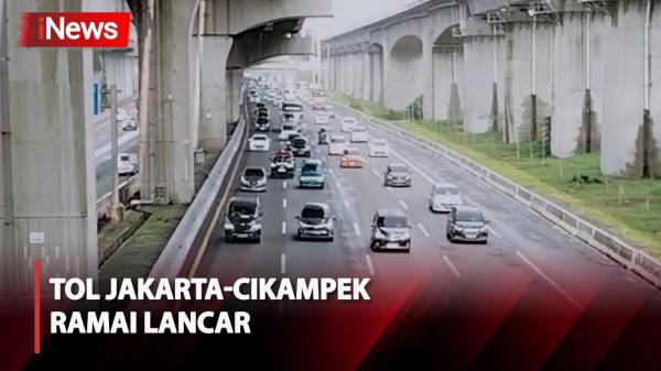 Kondisi Arus Balik di Tol Japek Arah Jakarta Terpantau Ramai Lancar
