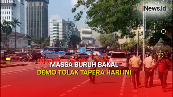 Demo Tolak Tapera, Polisi Mulai Tutup Jalan di Sekitar Patung Kuda