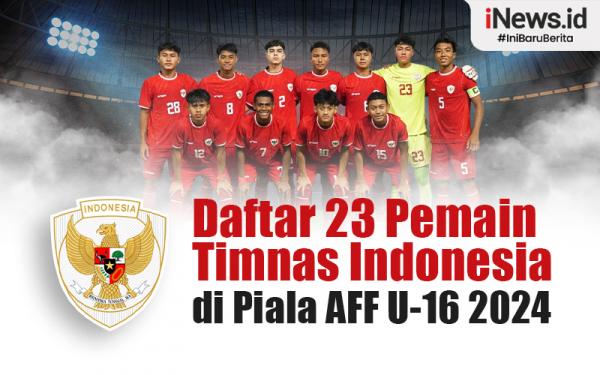 Infografis Daftar 23 Pemain Timnas Indonesia di Piala AFF U-16 2024 Infografis Daftar 23 Pemain Timnas Indonesia di Piala AFF U-16 2024
