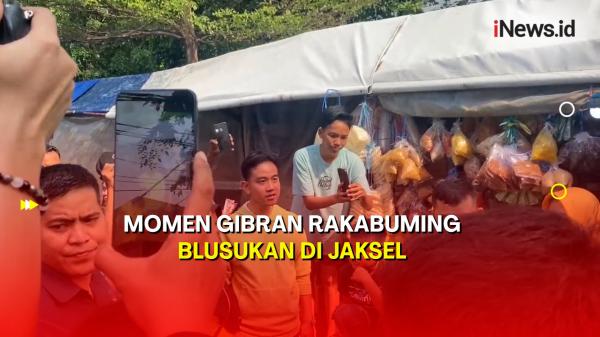 Gibran Rakabuming Ditemani Raffi Ahmad Blusukan di Jaksel, Bagikan Susu dan Buku Gratis