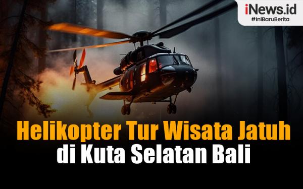 Infografis Helikopter Tur Wisata Jatuh di Kuta Selatan Bali