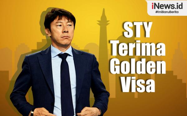 Infografis Shin Tae-yong Terima Golden Visa RI Infografis Shin Tae-yong Terima Golden Visa RI
