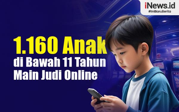 Infografis 1.160 Anak di Bawah 11 Tahun Main Judi Online
