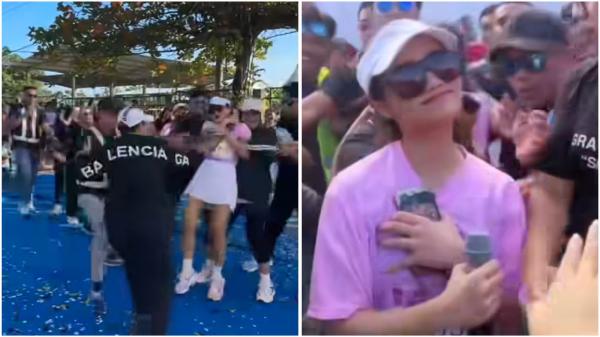 Viral Fuji Dikerubungi Emak-Emak di Garis Finish Sultra Fun Run 2024 ...