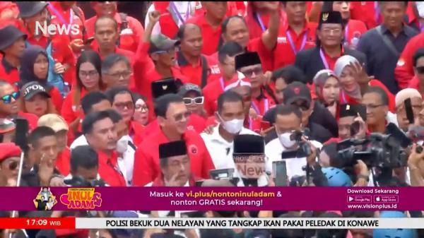 Pramono-Rano Didampingi Ahok Daftar ke KPU Jakarta