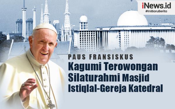 Infografis Paus Fransiskus Kagum dengan Terowongan Silaturahmi Masjid Istiqlal-Gereja Katedral
