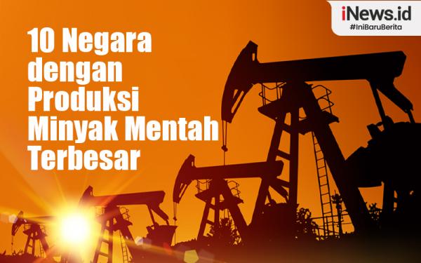 Infografis Negara dengan Produksi Minyak Mentah Terbesar