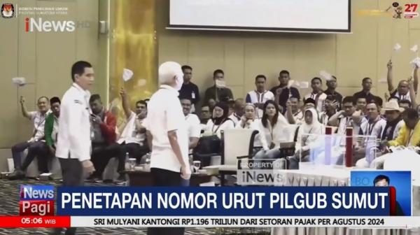 Momen Saling Sindir Bobby dan Edy saat Penetapan Nomor Urut Pilgub Sumut 2024