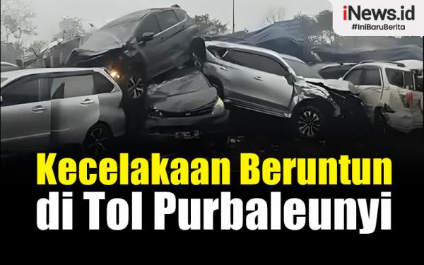 Infografis Kecelakaan Beruntun di Tol Purbaleunyi, Libatkan 17 Kendaraan