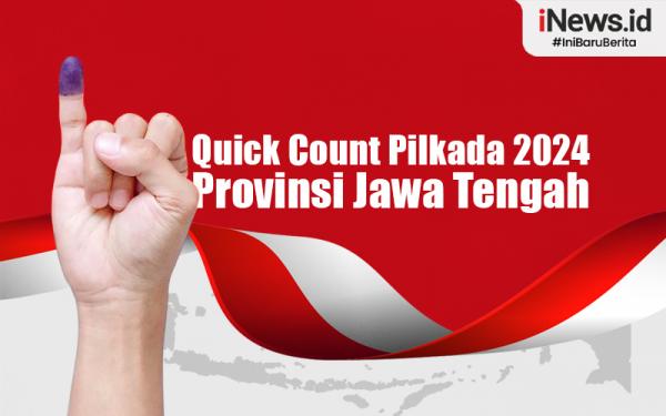 Infografis Quick Count Pilkada 2024 Provinsi Jawa Tengah