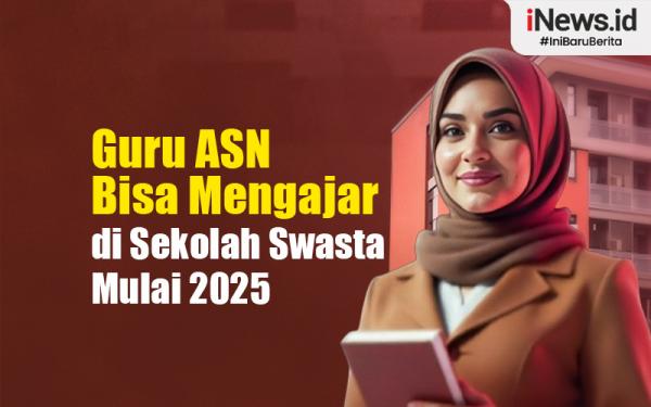 Infografis Guru ASN Bisa Mengajar di Sekolah Swasta Mulai 2025