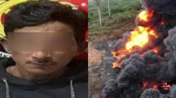 Sumur Minyak Ilegal di Muba Kebakaran Hebat, Pemilik Lahan Ditangkap Sumur Minyak Ilegal di Muba Kebakaran Hebat, Pemilik Lahan Ditangkap