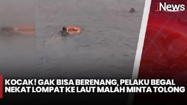 Begal Motor Tak Bisa Berenang Lompat ke Laut Dikejar Polisi ...