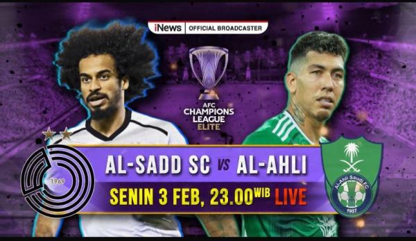 Live di iNews! Ini Jadwal Siaran Langsung Al-Sadd vs Al-Ahli