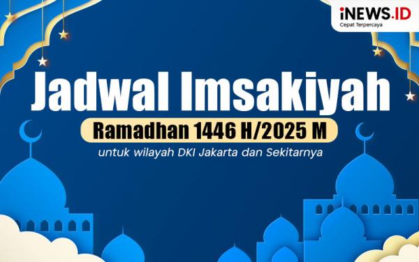 Infografis Jadwal Imsakiyah Ramadhan 1446 H/2025 M Untuk Wilayah DKI Jakarta dan Sekitarnya