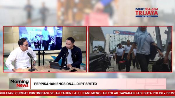 MORNING NEWS: Tangis Haru Pecah saat Perpisahan Dirut dan Pegawai Sritex