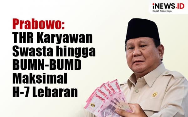 Infografis Prabowo Minta THR Karyawan Swasta hingga BUMN-BUMD Diberikan Maksimal H-7 Lebaran