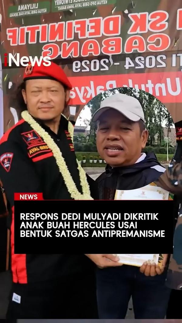 Respons Dedi Mulyadi Dikritik Anak Buah Hercules usai Bentuk Satgas Antipremanisme