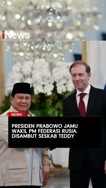 Presiden Prabowo Jamu Wakil PM Federasi Rusia, Disambut Seskab Teddy