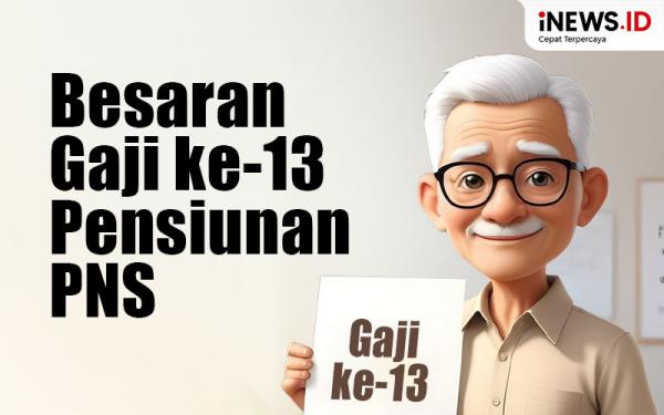 Infografis Besaran Gaji ke-13 Pensiunan PNS 2025