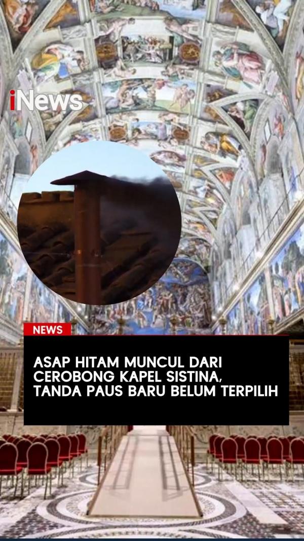 Asap Hitam Muncul dari Cerobong Kapel Sistina, Tanda Paus Baru Belum ...