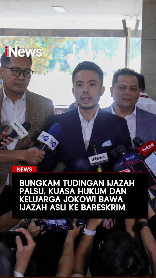 Bungkam Tudingan Ijazah Palsu, Kuasa Hukum dan Keluarga Jokowi Bawa Ijazah Asli ke Bareskrim