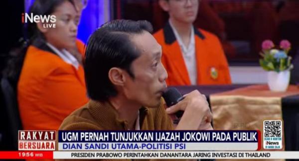Jamin Asli, Kader PSI Dian Sandi Utama Ungkap Asal Muasal Foto Ijazah Jokowi