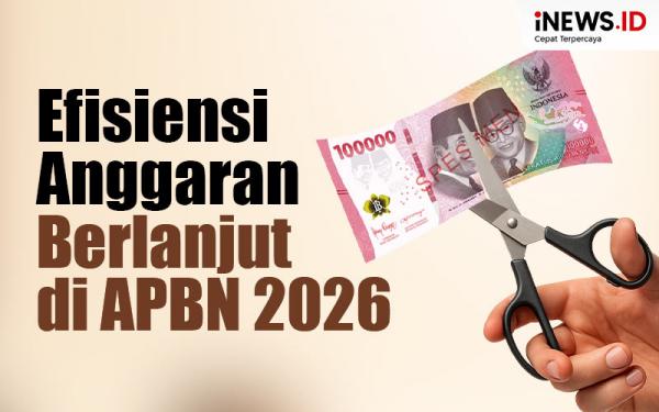 Infografis Efisiensi Anggaran Berlanjut di APBN 2026