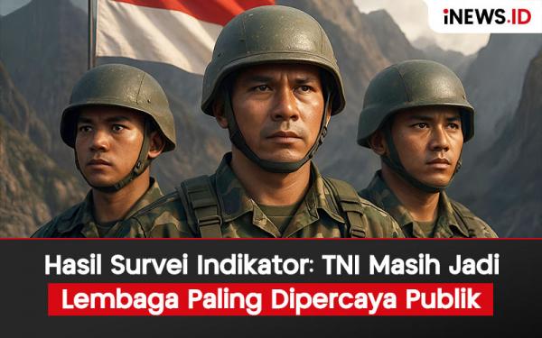 Infografis Hasil Survei Indikator: TNI Masih Jadi Lembaga Paling Dipercaya Publik