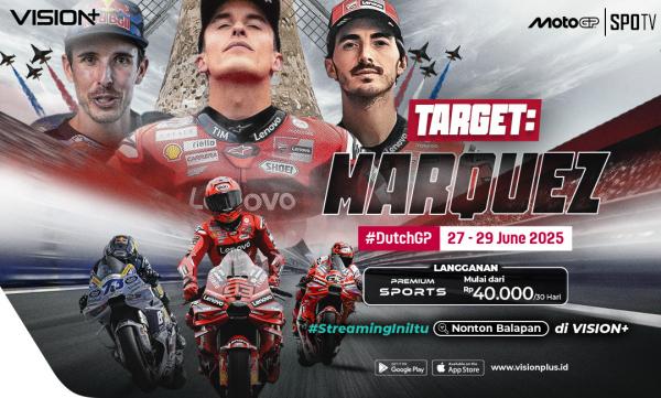 Jadwal Lengkap MotoGP Belanda 2025, Saksikan Live Streaming di Vision+!