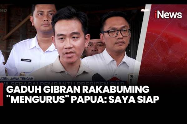 Gibran Siap Ditugaskan Urus Papua, Termasuk Jika Harus Berkantor di Sana
