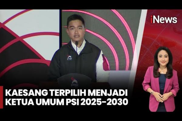 Kaesang Pangarep Kembali Terpilih Jadi Ketua Umum PSI Periode 2025–2030, Raih 65,23% Suara
