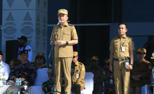 Jelang PSU Pilgub Papua 2025, Pj Gubernur Agus Fatoni Pimpin Apel Deklarasi Netralitas ASN