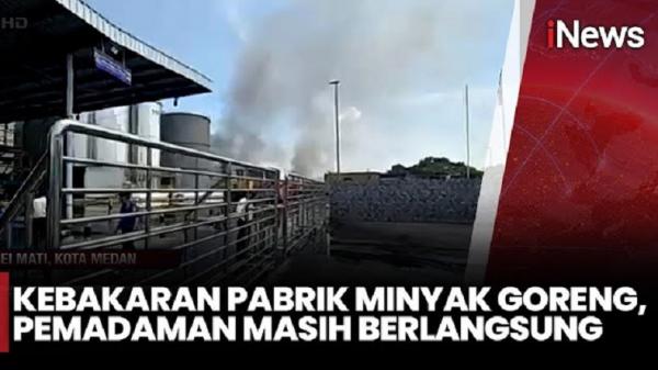 Kebakaran Hebat Pabrik Minyak Goreng di Medan, 2 Petugas Damkar Terluka