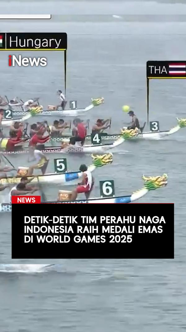 Detik-detik Tim Perahu Naga Indonesia Raih Medali Emas di World Games 2025