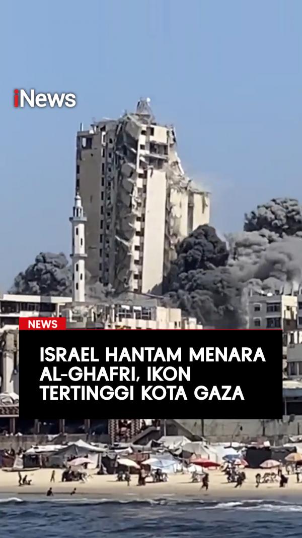 Israel Hantam Menara Al-Ghafr: Ikon Tertinggi Kota Gaza
