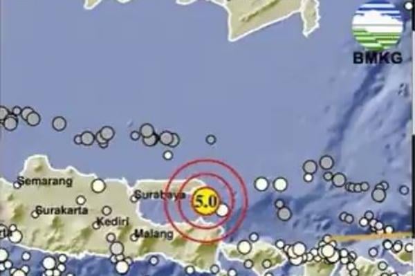 Gempa Hari Ini Magnitudo 5,0 Guncang Sumenep Jatim