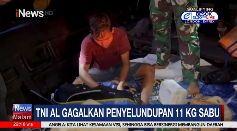 TNI AL Gagalkan Penyelundupan 11 Kg Narkoba Jenis Sabu Senilai Rp 41 Miliar - News+ on RCTI+