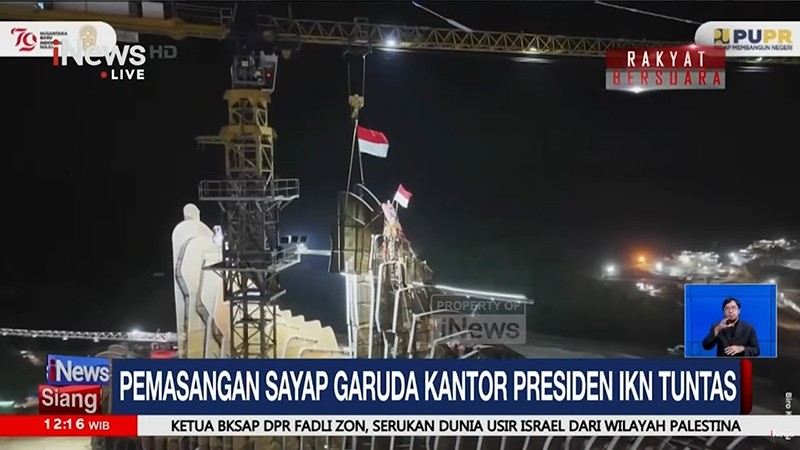 Detik-Detik Pemasangan Bilah Terakhir Sayap Garuda Kantor Presiden di ...