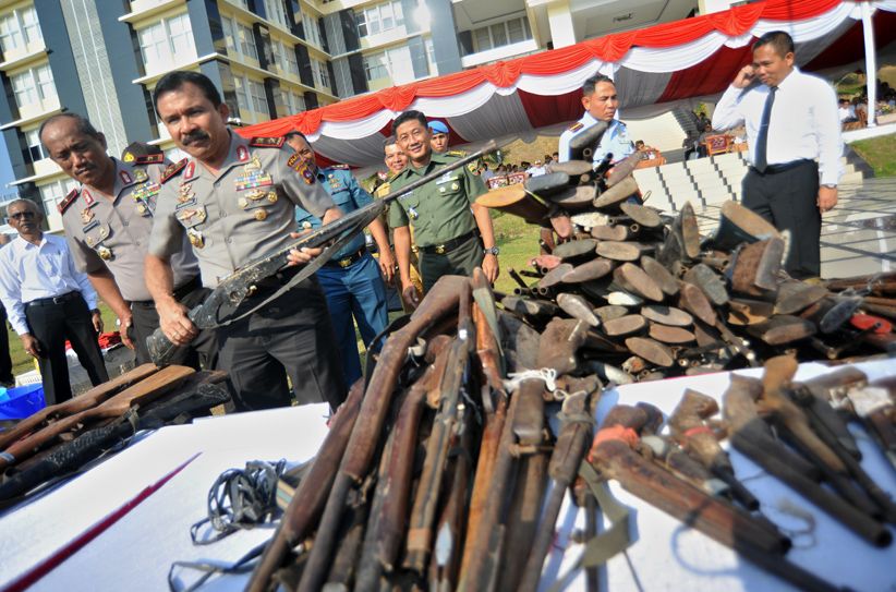 Polda Sumbar Musnahkan 788 Pucuk Senjata Api Ilegal