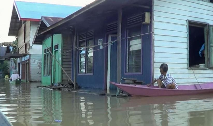 Banjir Dua Setengah Meter Rendam Ratusan Rumah Warga di Barito Utara