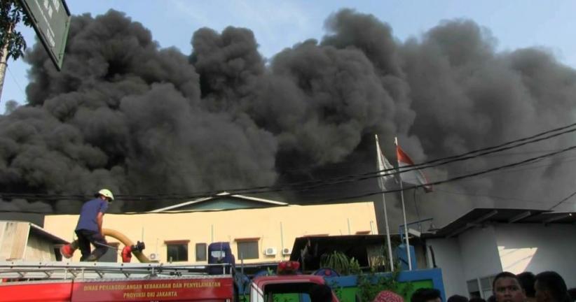 Kebakaran Pabrik Sepatu di Kalideres Diduga karena Korsleting