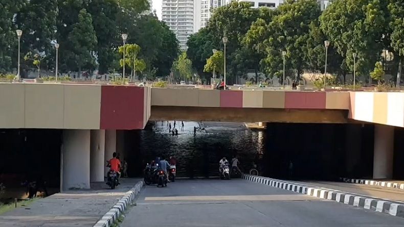 Penampakan Terowongan Apron Kemayoran yang 2 Hari Terendam Air