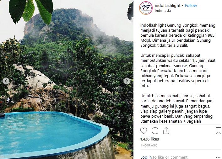 Menikmati Eksotisme Sunrise di Puncak Gunung Bongkok Purwakarta