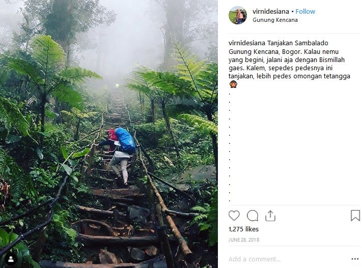 Tanjakan Sambalado, Spot Ekstrem Jalur Pendakian Gunung Kencana Bogor