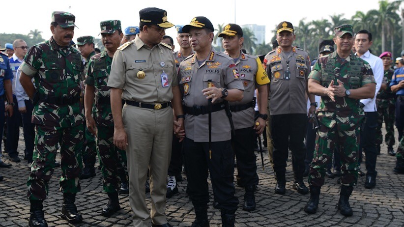 Tni Polri Gelar Apel Kesiapan Pengamanan Sidang Gugatan Hasil Pemilu