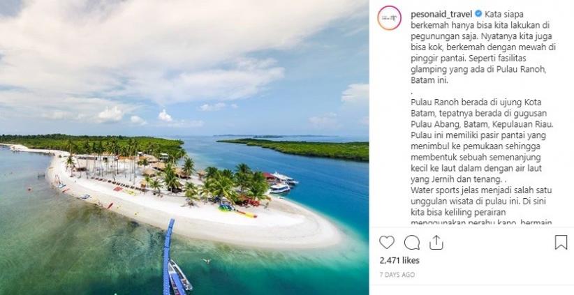 Keseruan Wisata di Pulau Ranoh Batam, Bisa Menginap ala Glamping ...