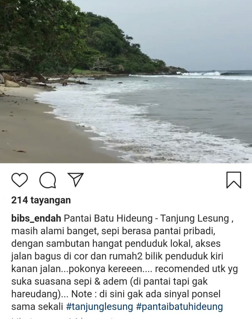 Keseruan Wisata di Pantai Batu Hideung Banten, Pasirnya Putih dan Halus